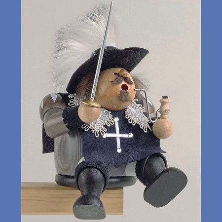 KWO Räuchermann Erzgebirge Kantenhocker Musketier Aramis 16cm | erzshop.de